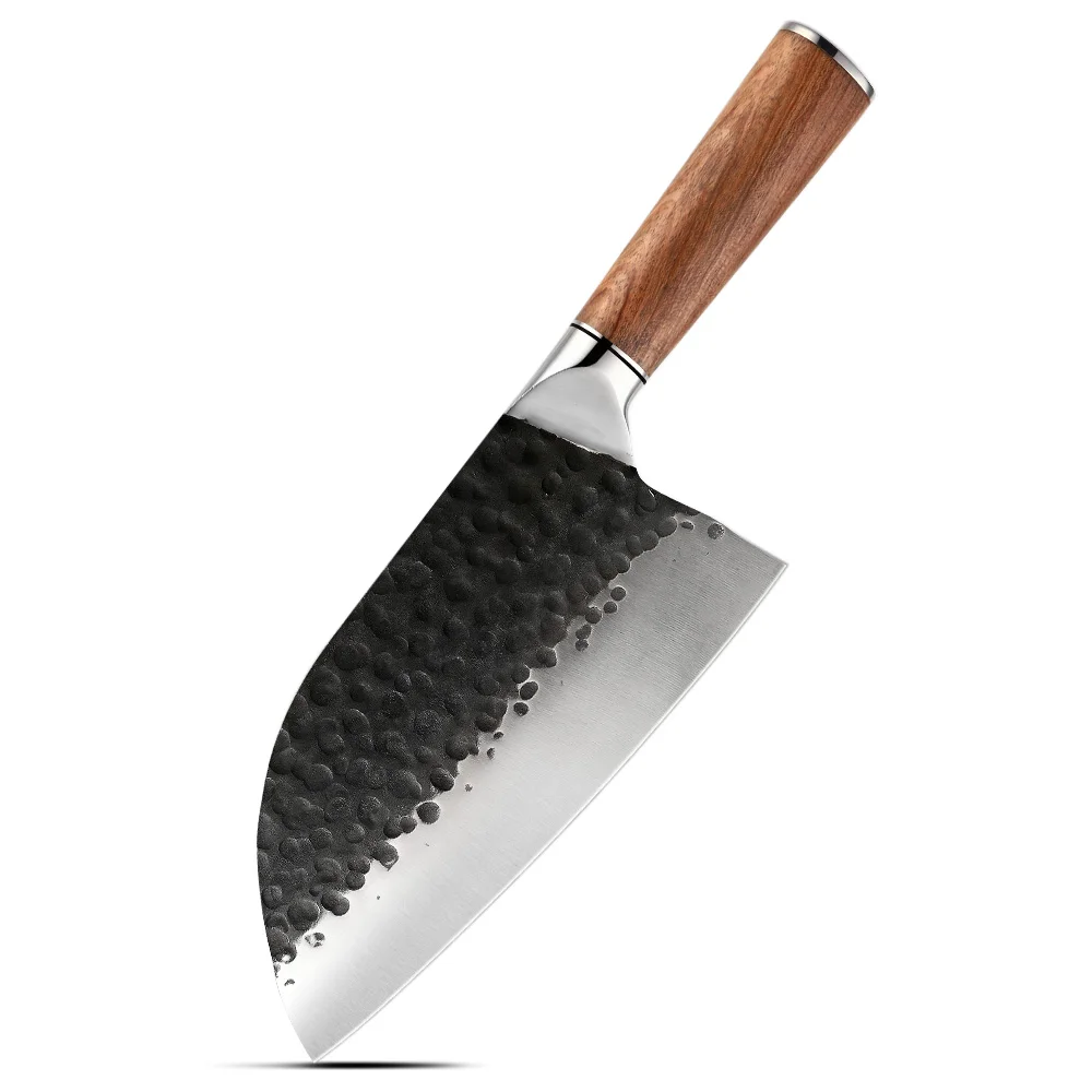 Bunka Knife – Rounded High-Carbon Stainless Steel with Rosewood Handle ...