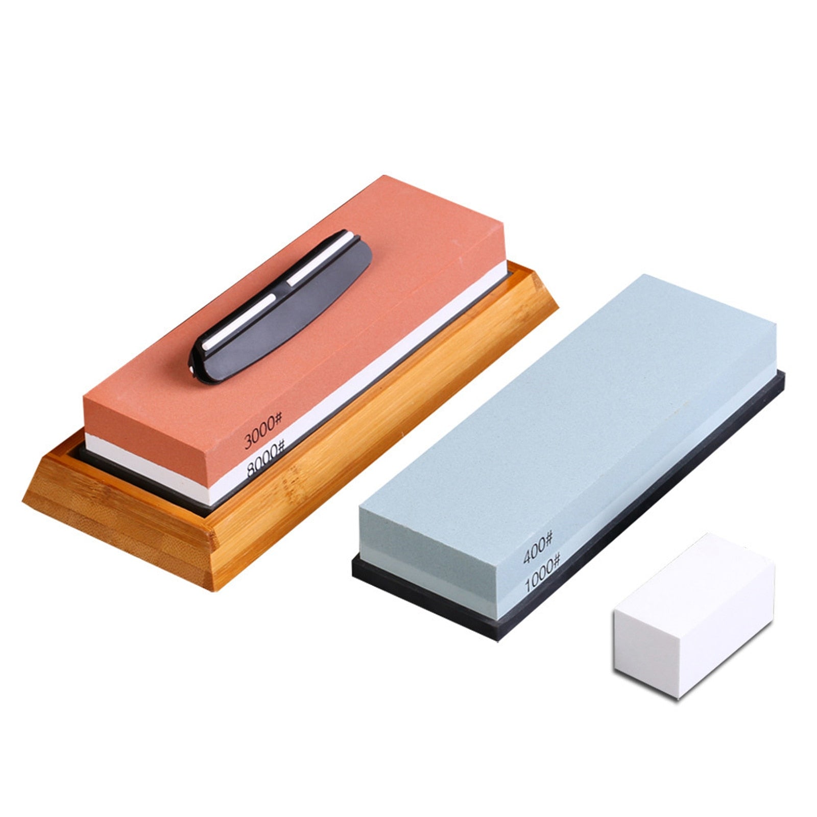 Whetstone Knife Sharpener – 3000/8000 Grit Double-Sided Stone Kit