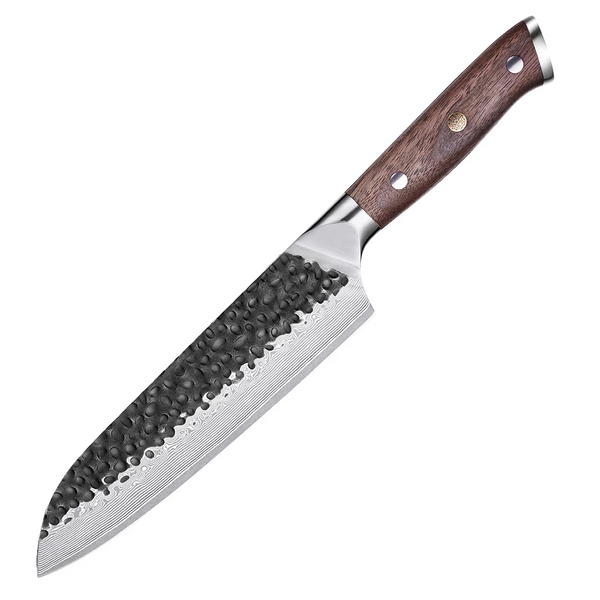 All-Purpose Kitchen Knife / Santoku – Damascus VG-10 Blade, Walnut Han