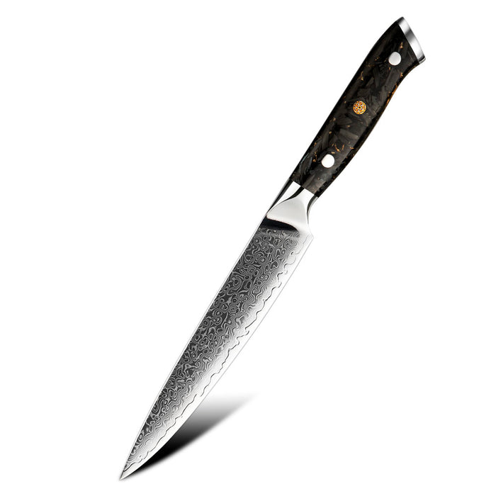 Professional Petty Utility Knife – VG-10 Damascus, Resin Handle
